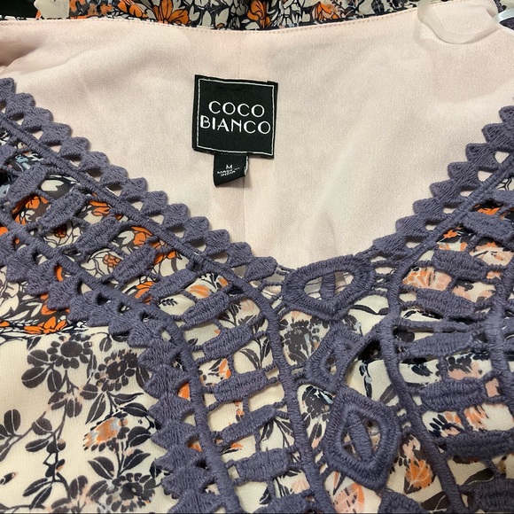 Coco Bianco | Tops | Coco Bianca Boho Floral Crochet Front Top Sz Med ...